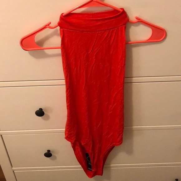 Tops | Brand New Red Open Back Body Suit Size Small | Poshmark